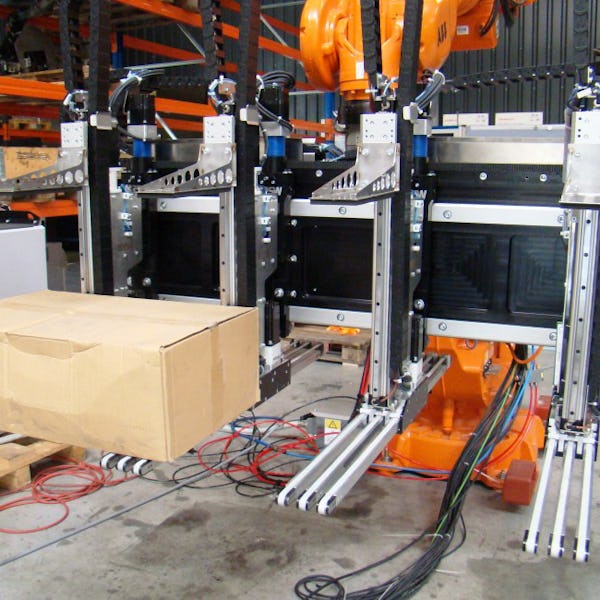 Robot met mixed palletizer