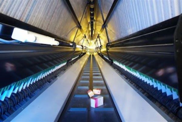 Voorbeeld van item picking: A-frames