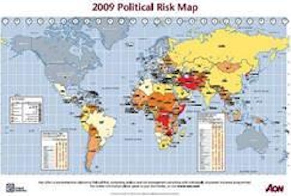 Political Risk Map brengt risicolanden in kaart