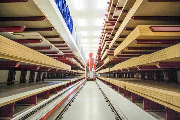 Automatisch magazijn voor plaatmateriaal