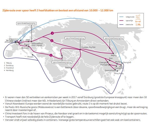 Nieuwe Zijderoute bedreigt positie Schiphol