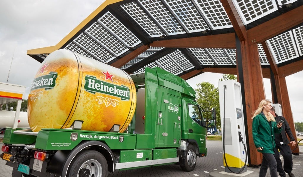 Heineken distribueert tankbier voortaan elektrisch in Amsterdam