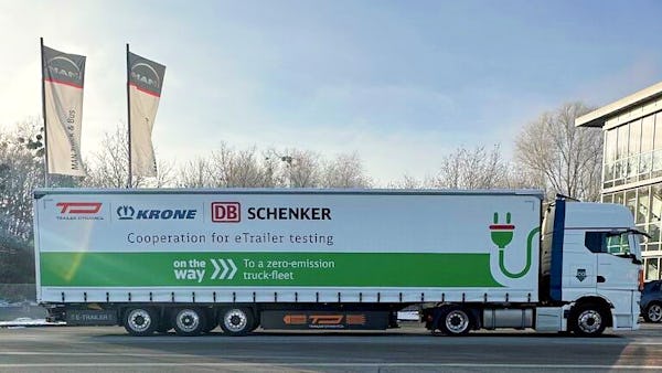 DB Schenker test e-trailer: Helft brandstofbesparing mogelijk